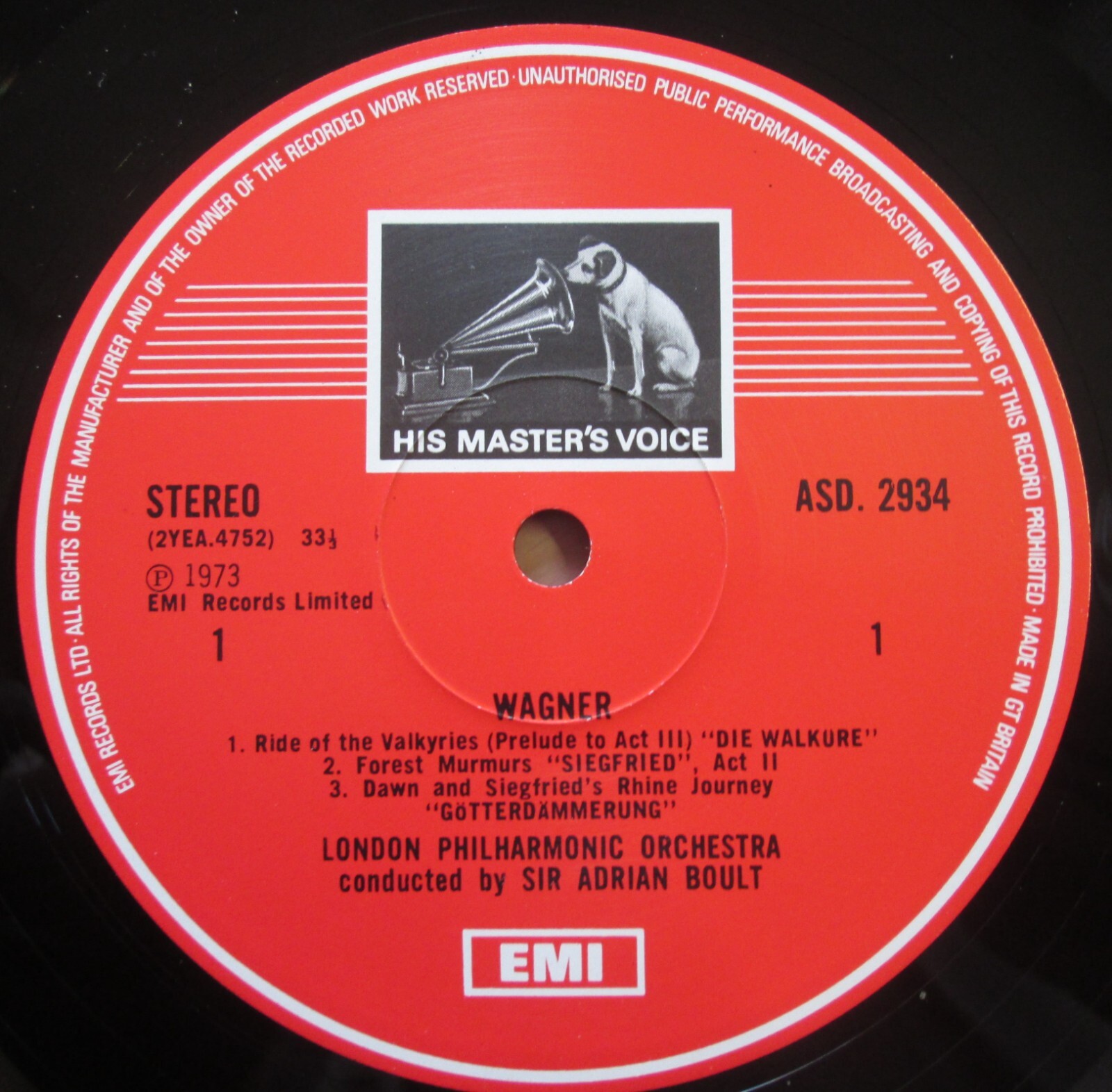 ASD 2934 ED1 Sir Adrian Conducts Wagner Volume 2 Sir Adrian Boult NEAR ...