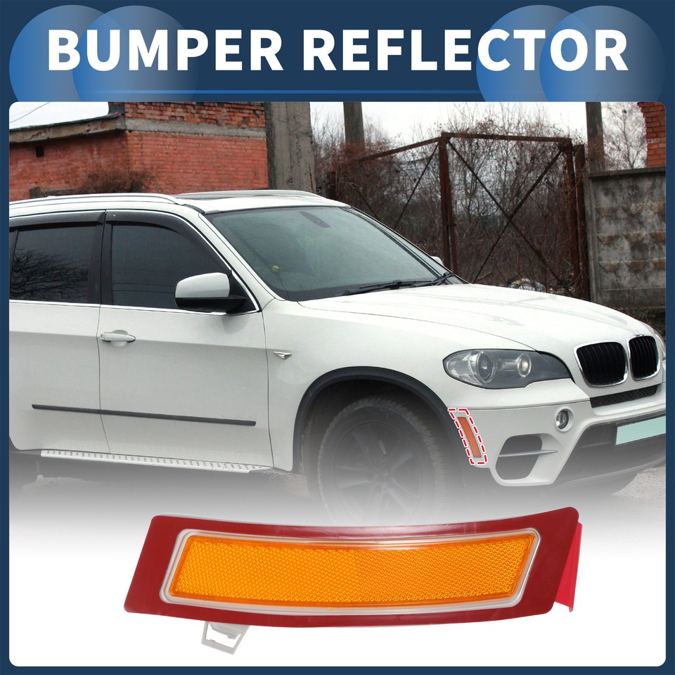 Bumper Reflector No.63147274434 for BMW X5 2011-2013 1Pc Red Yellow ...