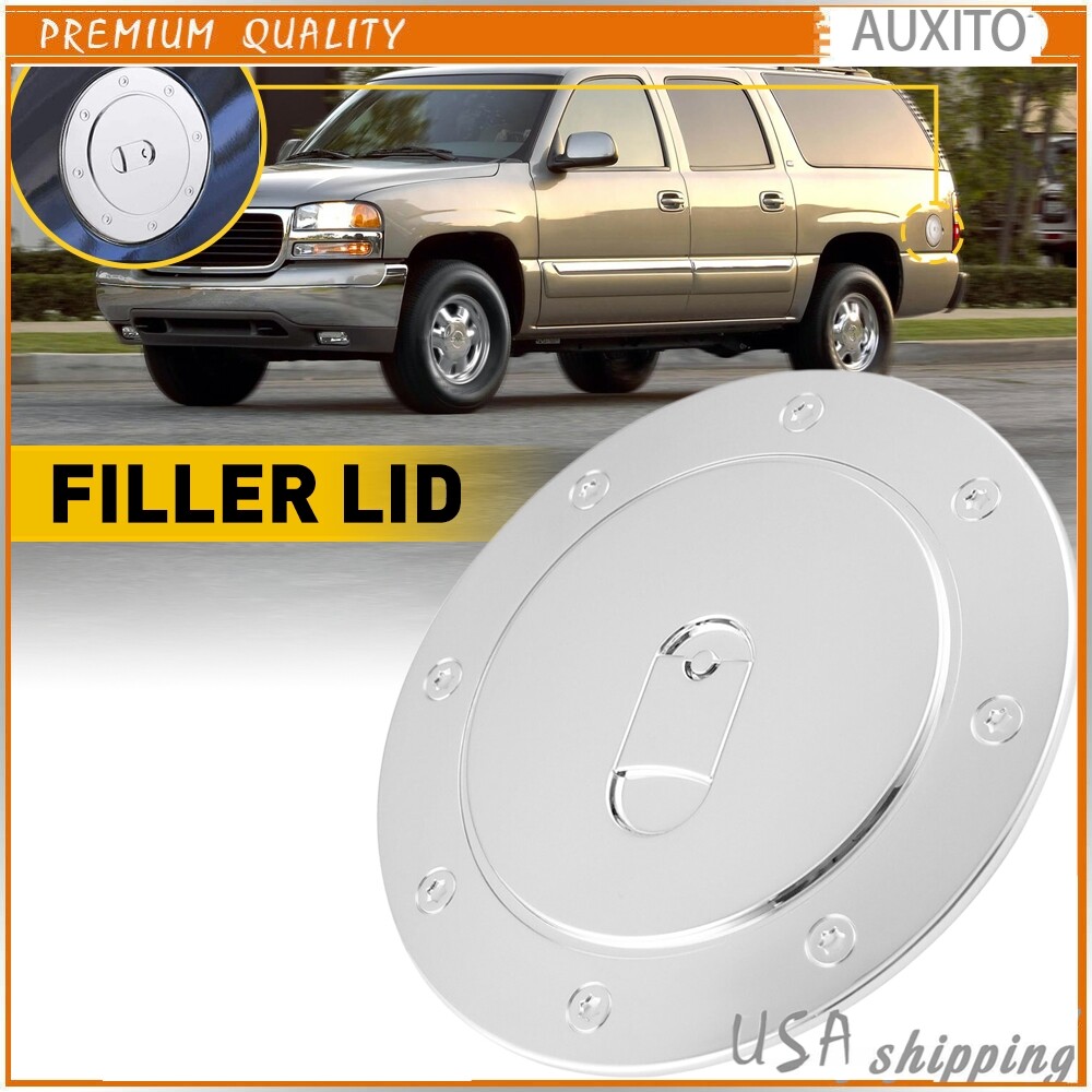 Chrome ABS Fuel Tank Gas Door Cap Cover for Chevy Silverado GMC Sierra ...