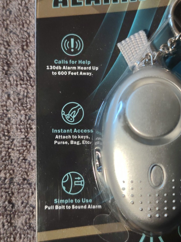 Safe Sound Personal Alarm, 130DB Personal Security Alarm Keychain! NIB ...