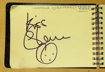 SHARON OSBOURNE SIGNED AUTOGRAPH PAGE.IN PERSON. | eBay UK