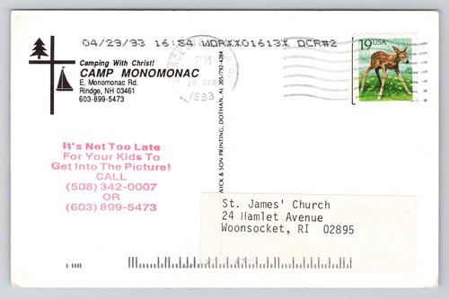 Camping Christ Camp Monomonac Rindge NH Postcard | eBay