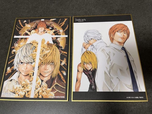 DEATH NOTE Mini Art Boards 2 pcs L & Nia Mint Condition Rare | eBay
