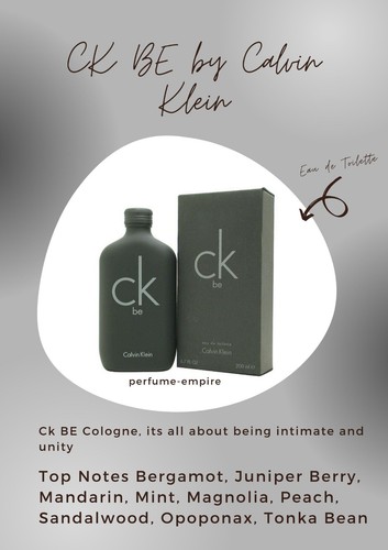 CK BE by Calvin Klein Perfume Cologne 6.7 / 6.8 oz Unisex 200ml New in ...