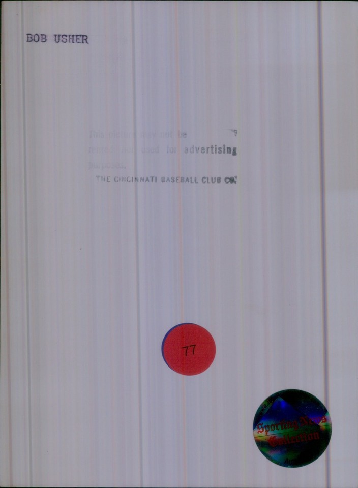 LG800 Original Photo BOB USHER Chicago Cubs Baseball Athlete Outfielder ...