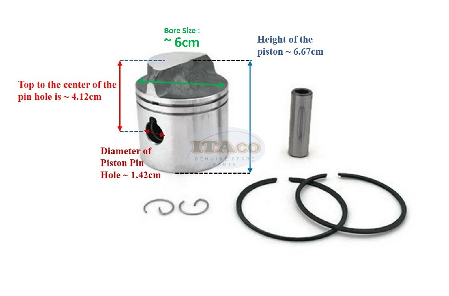 Boat Piston Assy Ring Set 0436901 Johnson Evinrude Outboard 9.9HP-15HP ...
