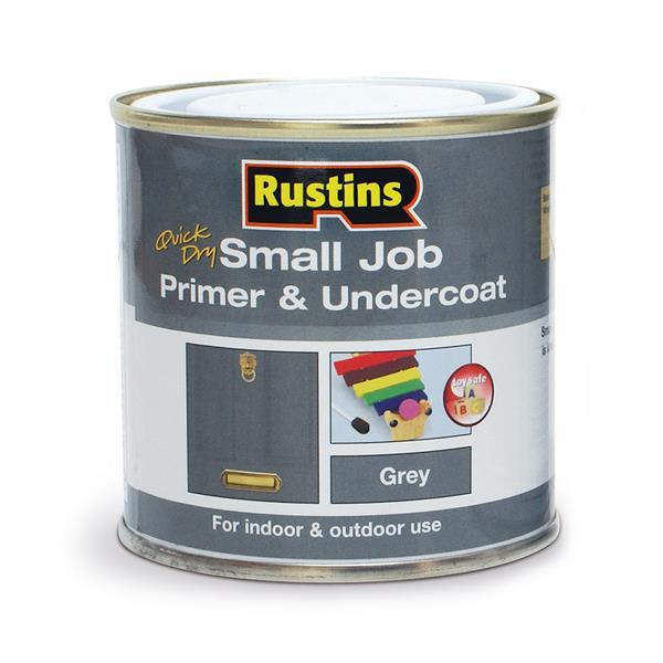 Rustins Quick Dry Small Job Primer and Undercoat White & Grey 250ml In ...