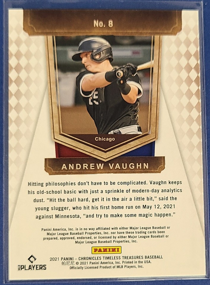 2021 Panini Chronicles Timeless Treasures #8 Andrew Vaughn Baseball ...