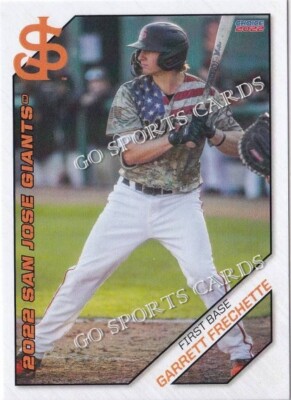 2022 San Jose Giants Garrett Frechette RC Rookie San Francisco Giants ...
