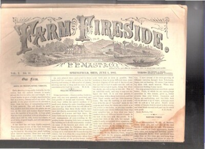 JUNE 1, 1882 FARM AND FIRESIDE NEWSPAPER--Great Ads & Atricles--FREE ...