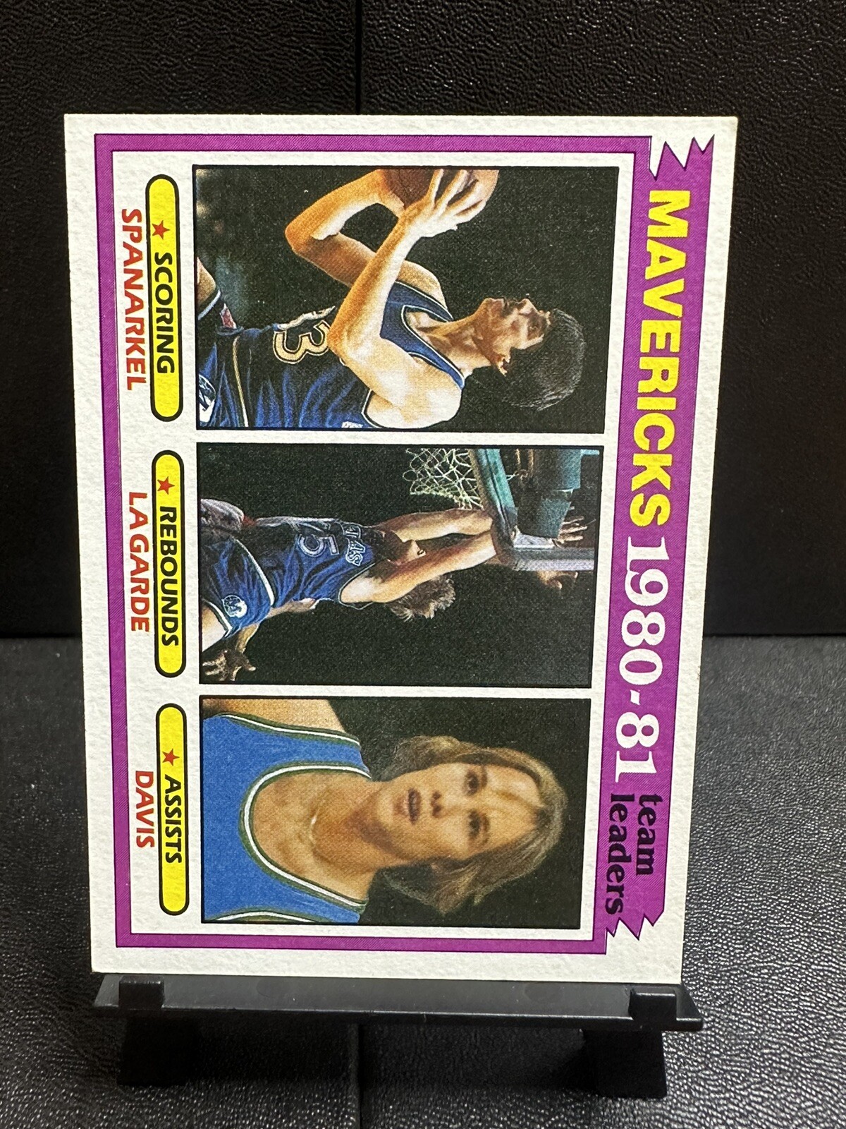 1981-82 Topps Jim Spanarkel/Tom LaGarde/Brad Davis . Dallas Mavericks ...