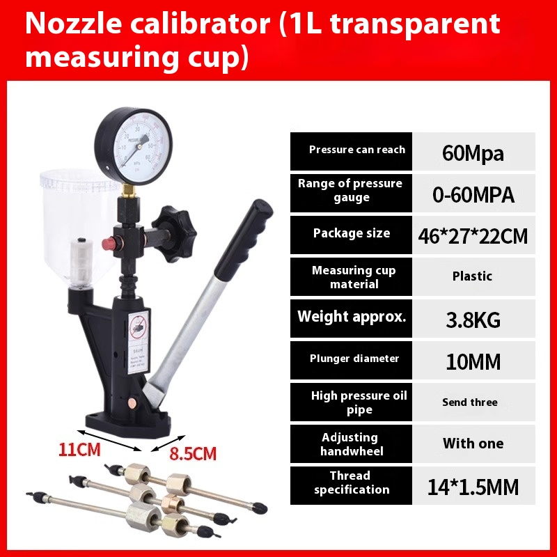 Diesel Fuel Injector Nozzles Tester with Scale Gauge Common Rail ...