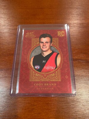 2021 AFL SELECT OPTIMUM PLUS ROOKIE CARD CODY BRAND ESSENDON BOMBERS ...
