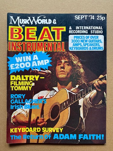 WHO BEAT INSTRUMENTAL MAGAZINE SEPT 1974 - ROGER DALTREY COVER with ...