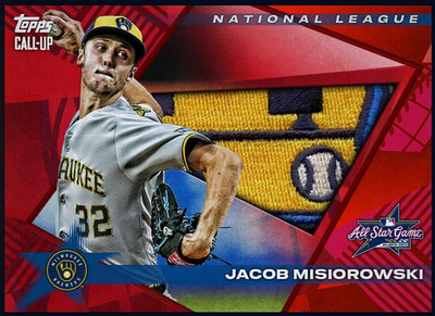 2025 Topps All Star Game Red Relic Rookie Jacob Misiorowski RC Bunt ...