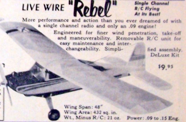 Live Wire REBEL PLAN + Parts Patterns to Build a 48" deBolt RC Model ...