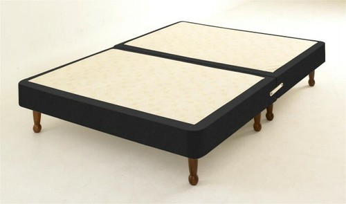 Grey Low Shallow Divan Bed Base Wooden Legs Single 4ft6 Double 5ft King ...