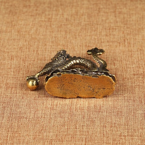 Solid Brass Dragon Figurine Small Statue House Decoration Animal ...