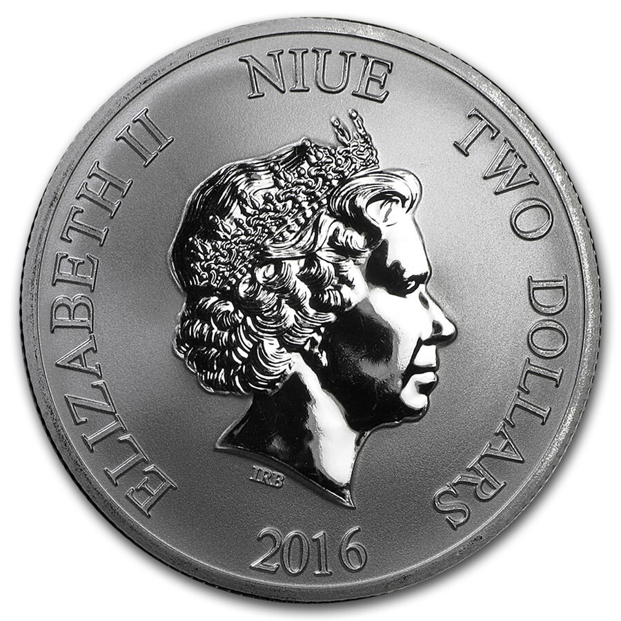 2016 $2 NUIE HAWKSBILL TURTLE SILVER COIN 1 OUNCE .999 BRILLIANT ...