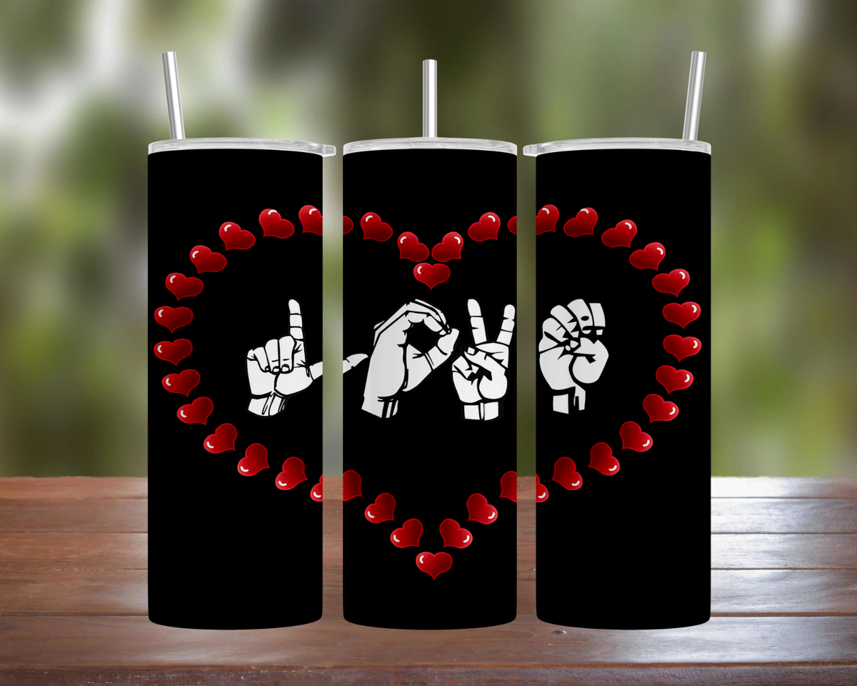Asl For Straw Starbucks ASL Sign Language Venti Tumbler By Artist