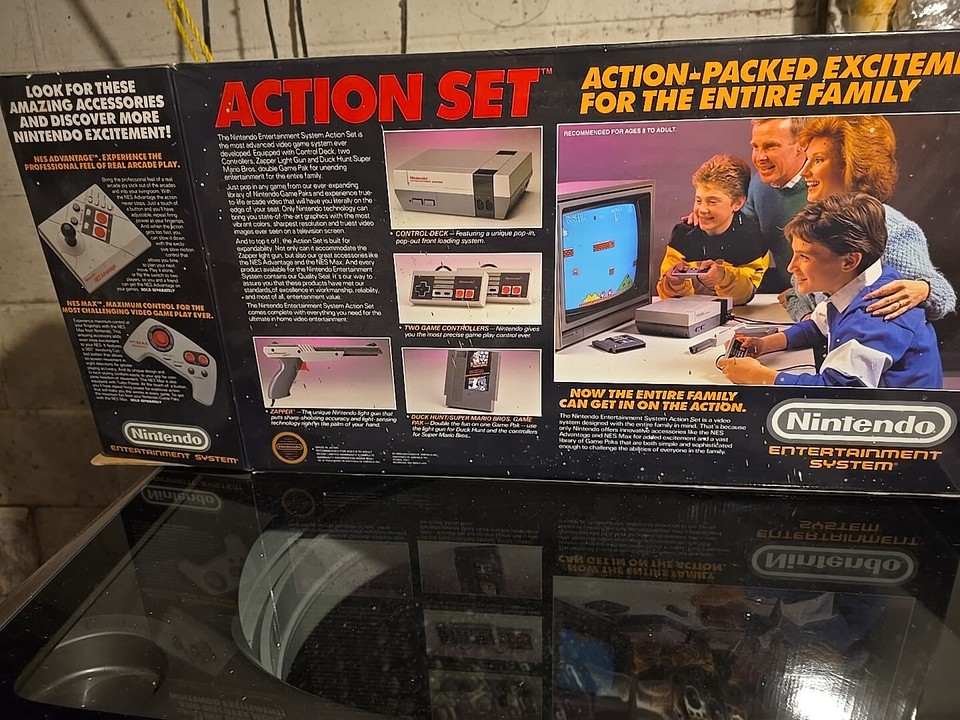 Original NINTENDO NES Console Action Set *BOX ONLY* With Styrofoam ...