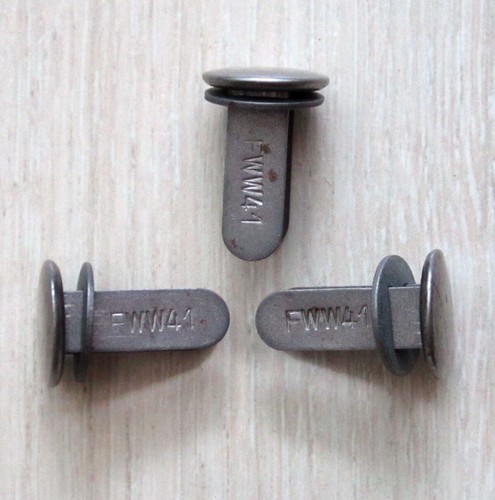 Steel SPLIT PINS+WASHERS for German helmet liner. REPRODUCTION. Marked ...