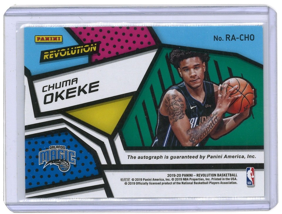 Chuma Okeke 2019-20 Revolution RC Rookie On Card Auto Autograph Magic ...