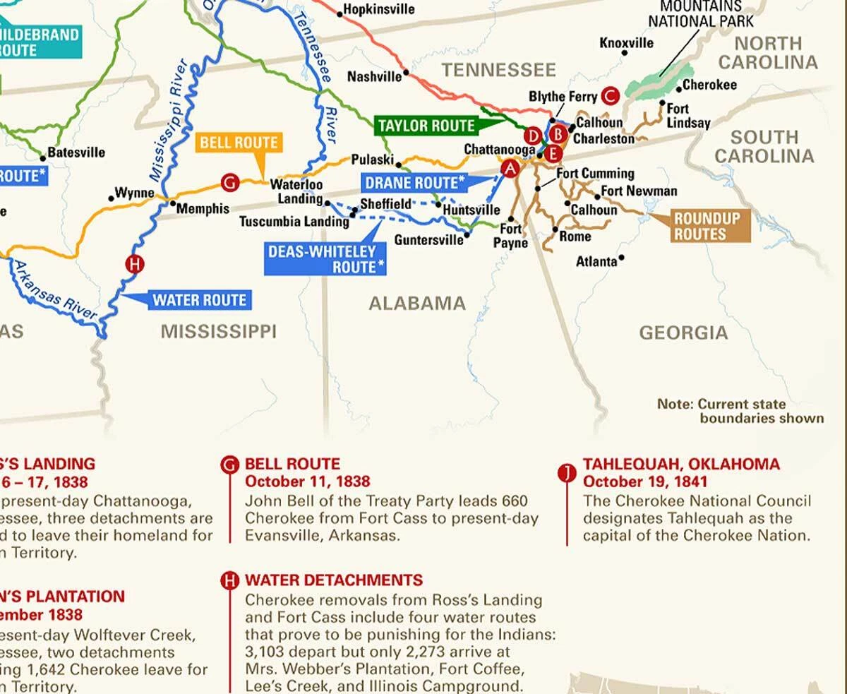 Trail Of Tears Bells Route