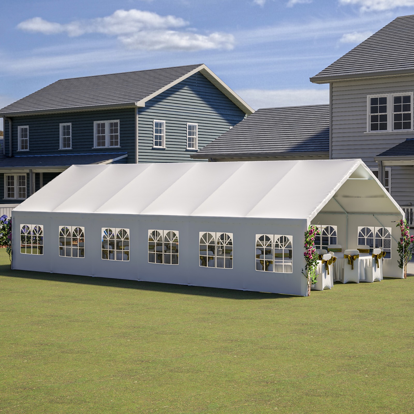 20 x 40ft Heavy Duty Large Wedding Canopy Garden Party Tent Outdoor ...