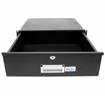 19" Rack Mount 3U Locking Drawer Pro Audio DJ Server Rack Lock Storage ...
