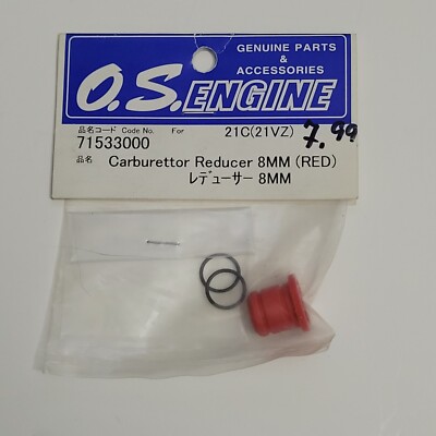 O.S. 71533000 Red Carburetor Reducer 8mm (VZ-B V-Spec) 21C (21VZ) NIP ...