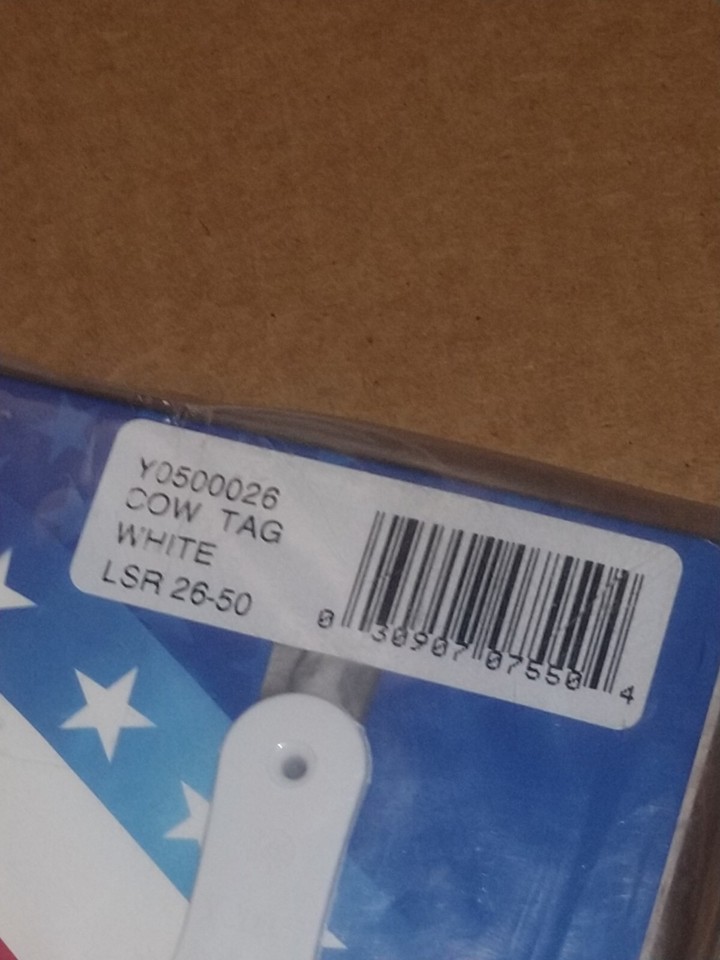 Y-Tex One Piece System Cattle Cow Tags LSR 26-50 WHITE | eBay