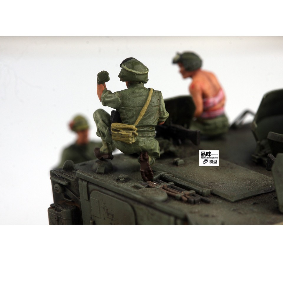 Homemade 1/72 US Army Vietnam War Armored 3 Soldier Finished Colored ...