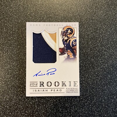 2012 National Treasures Isaiah Pead Autograph Rookie Patch Auto RC #39/ ...