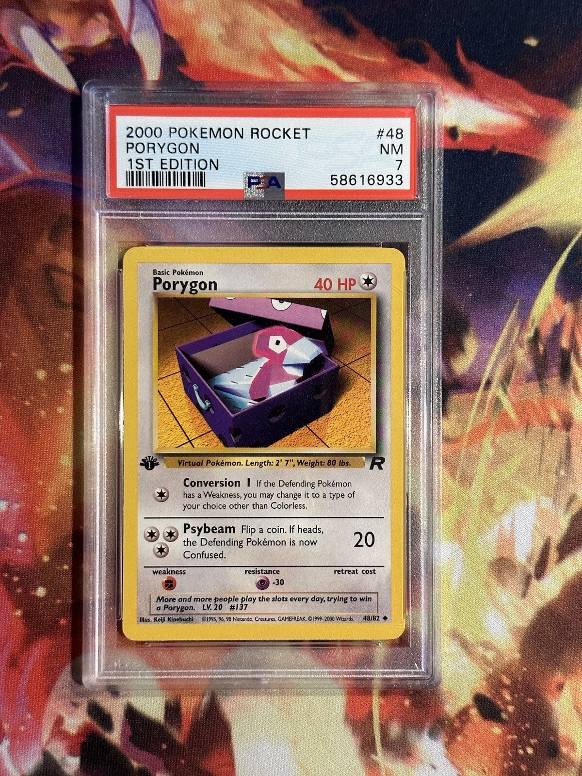 Pokemon PSA 7 1ST EDITION PORYGON 48/82 - TEAM ROCKET SET - NEAR MINT ...