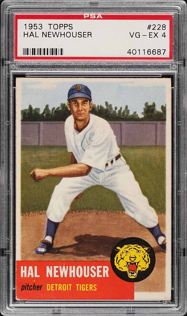 1953 Topps Baseball Hal Newhouser #228 PSA 4 CENTERED | eBay