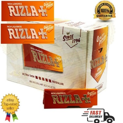 Rizla Orange RICH LIQUORICE Regular Size Rolling Papers 50 x Booklets ...