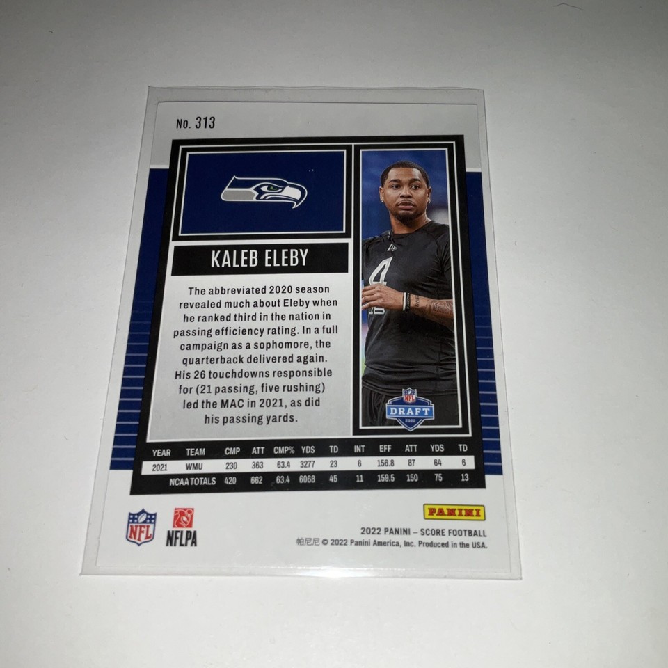 Kaleb Eleby Score 2022 Nfl Seahawks Football Card #313 | eBay