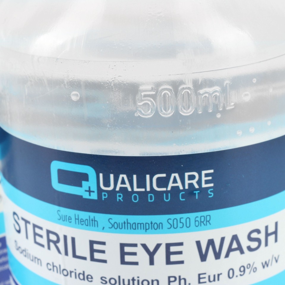 SALINE EYE WASH SOLUTION 500ml Bottles Optical First Aid Wound Clean ...