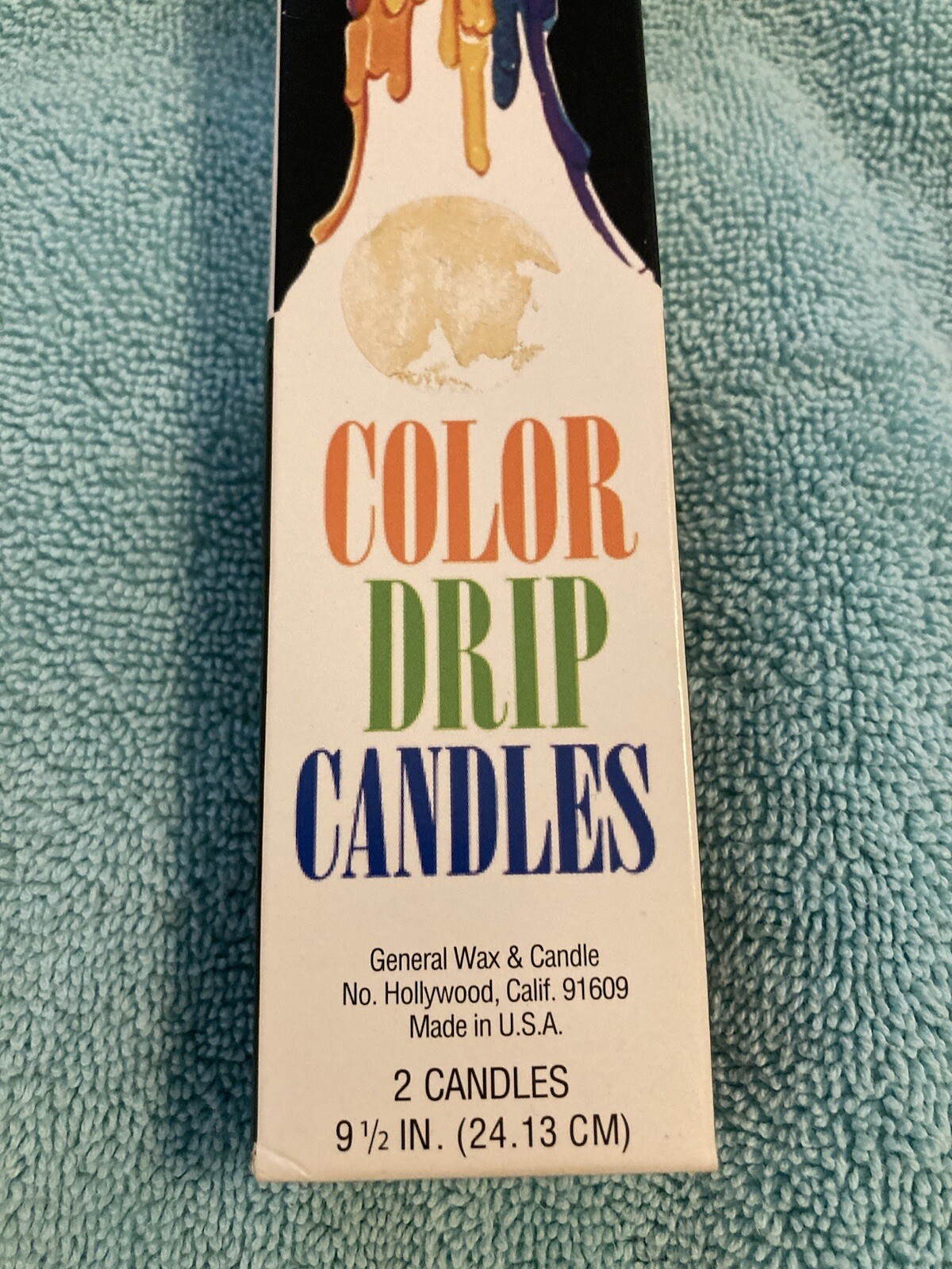 Set 2 NEW Multi Color Taper Drip Candles 3/4" x 9 1/2" Rainbow Colorful ...