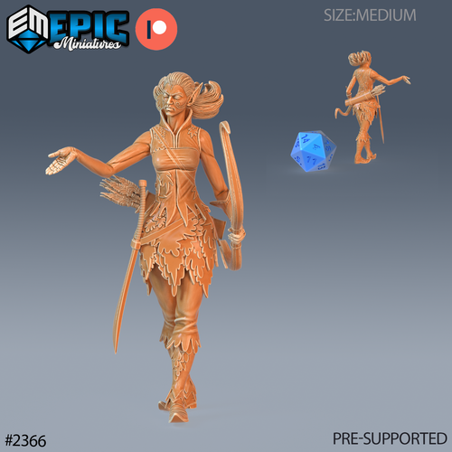 6K Resin 32mm Epic Miniatures Fey Elf Autumn (Medium) for D&D, Role ...