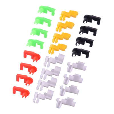 24x Nylon Plastic Car Rivets Door Lock Rod Clip Rod Fasteners Clips Kit ...