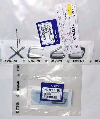 Genuine New OEM Volvo XC60 & T6 Emblems, 31333640 & 31333651 | eBay