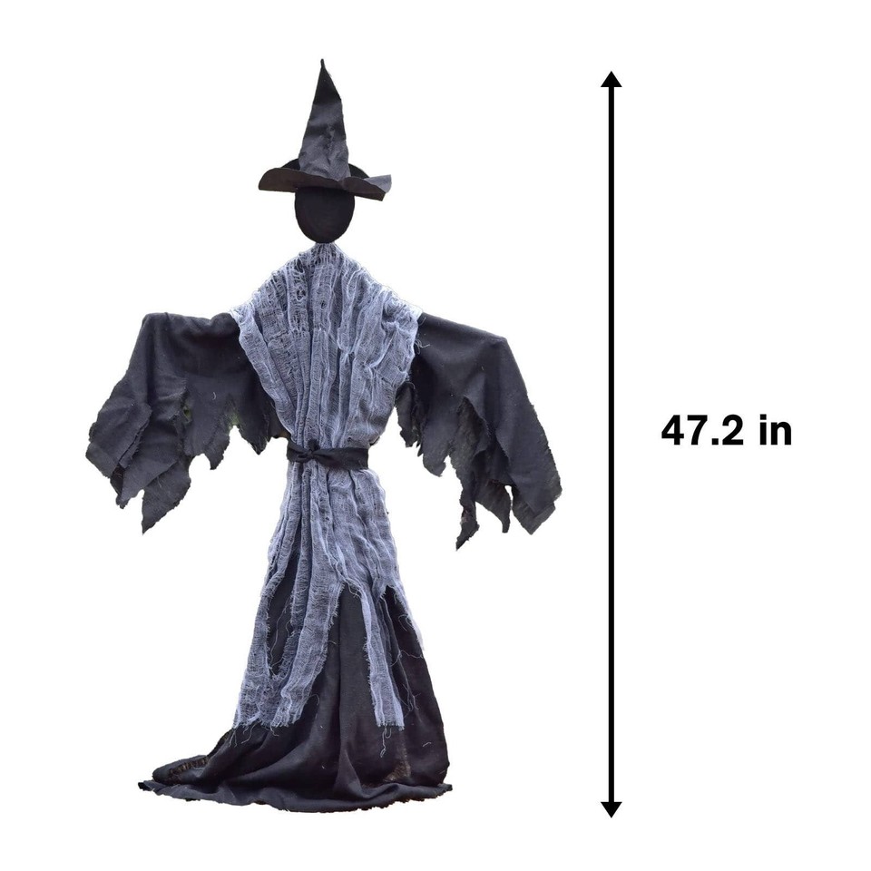 3 Pack 48'' Light Up Witches Halloween Decorations LED Witch for Yard ...