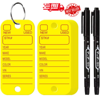 Poly Key Tags Label With Rings Plastic Car Key Chain Tags Lot For ...