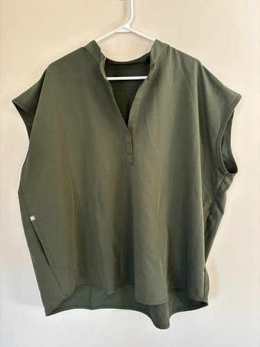 FIGS Scrub Top Womens XXL 2XL Olive Green Rafaela Technical Medical ...