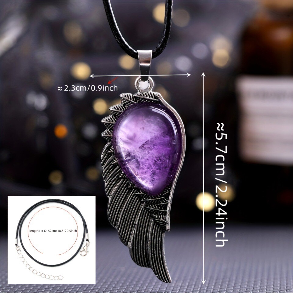 Unakite Gems Angel Wing Crystal Necklace Magic Reiki Healing Amulet | eBay