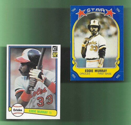 BOTH! EDDIE MURRAY-BALTIMORE ORIOLES! 1981 Fleer STAR STICKERS/1982 ...