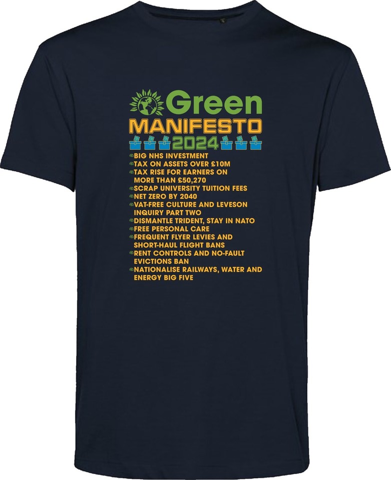 Green Party Manifesto T-Shirt, UK Elections 2024 tshirt, Vote Green ...