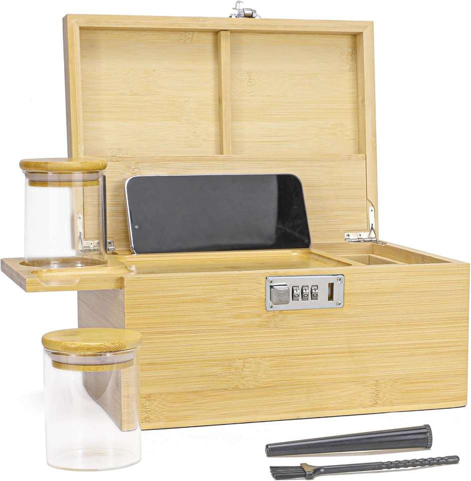 Premium Large Stash Box Combination Lock Decorative Storage Box Gift ...